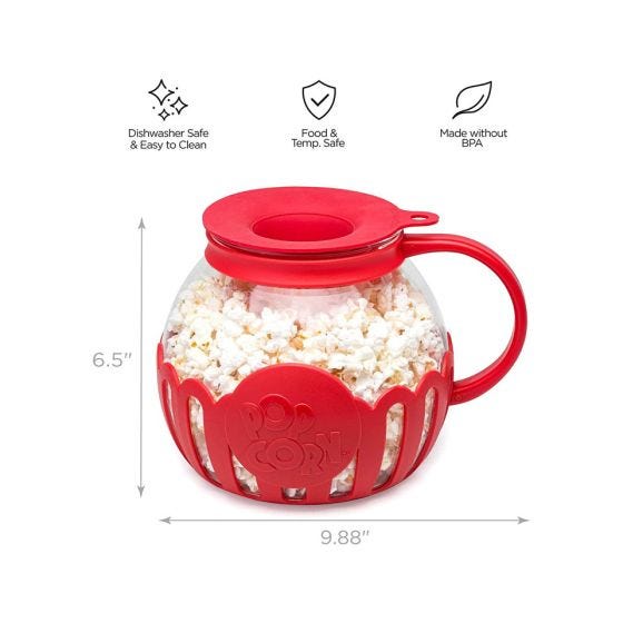 Glass microwave popcorn popper store