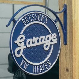 Deluxe Personalized Garage Plaque