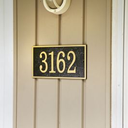 Rectangle House Numbers Plaque