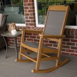 Wood Grain Poly Rocking Chair