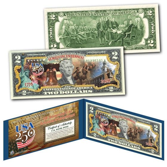 America 250 Liberty & Legacy $2 Bill