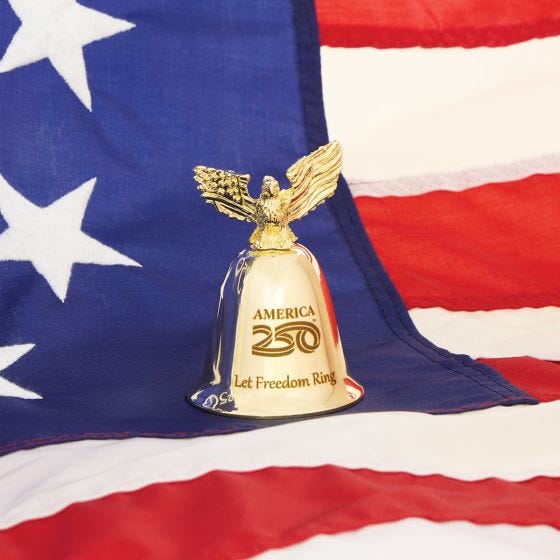 America 250 Brass Eagle Bell