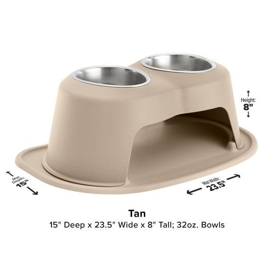 WeatherTech Elevated Double Bowl Feeding System (8"h – 32oz.)