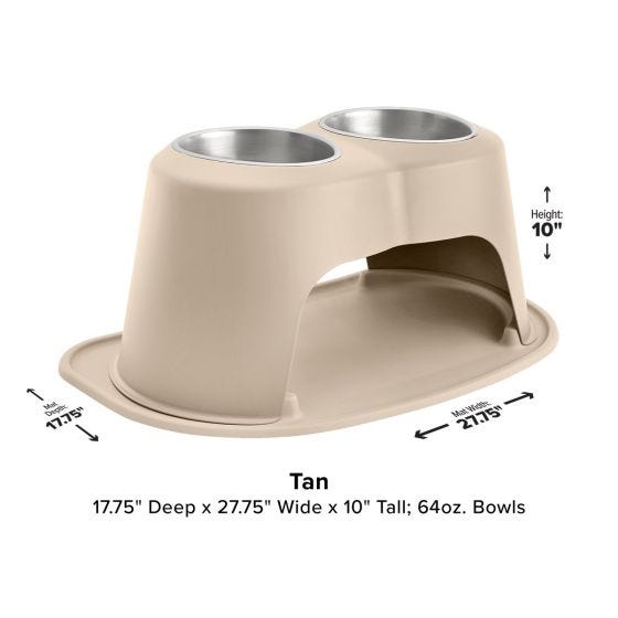 WeatherTech Elevated Double Bowl Feeding System (10"h – 64oz.)